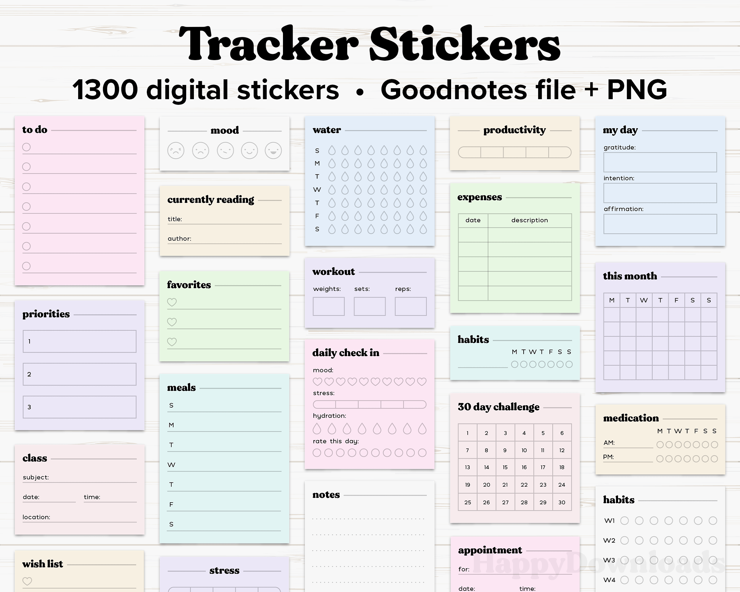Trackers Digital Sticker Pack – Happydownloads